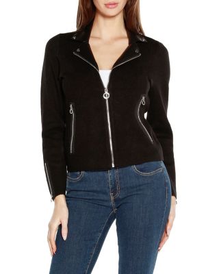 Belldini Black Label Motorcycle Sweater Jacket | Belk