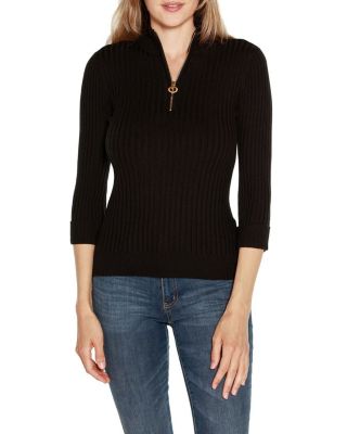 Belldini Black Label Ribbed Quarter-Zip Sweater | belk