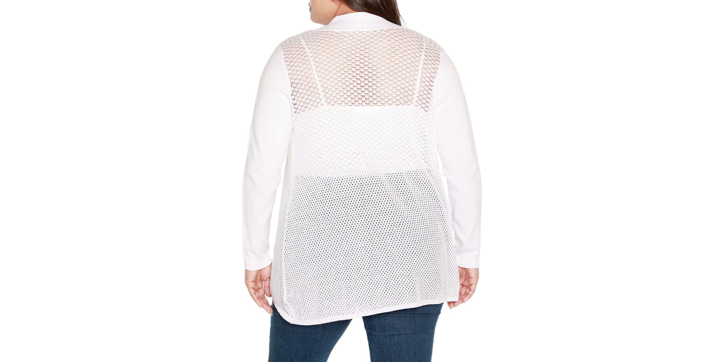 Belldini Plus Size Hi-Low Open-Front Swing Cardigan Sweater | Belk