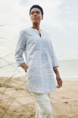 SEASALT Op Art Organic Cotton Tunic Top | belk