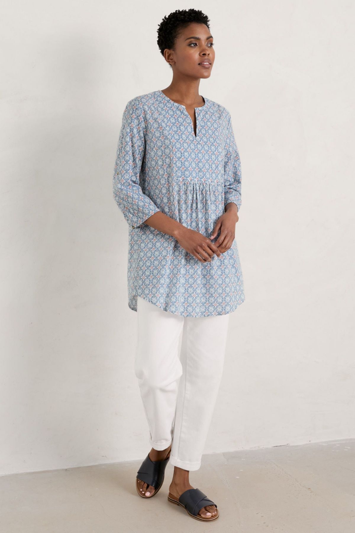 SEASALT Op Art Organic Cotton Tunic Top | Belk