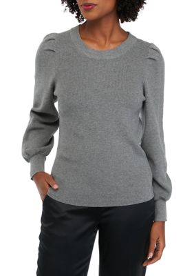 THE LIMITED Women's Long Puff Sleeve Ribbed Sweater | belk