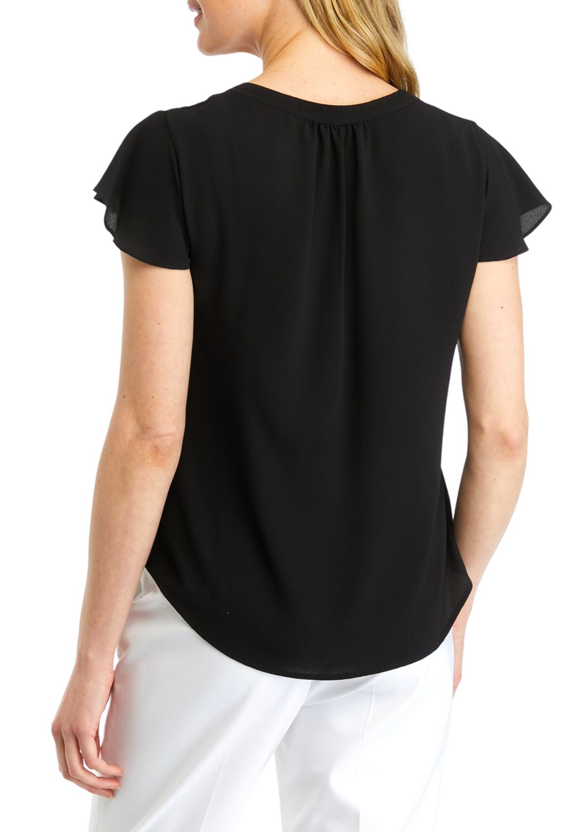 THE LIMITED Women's Split Neck Pleat Front Top | Belk