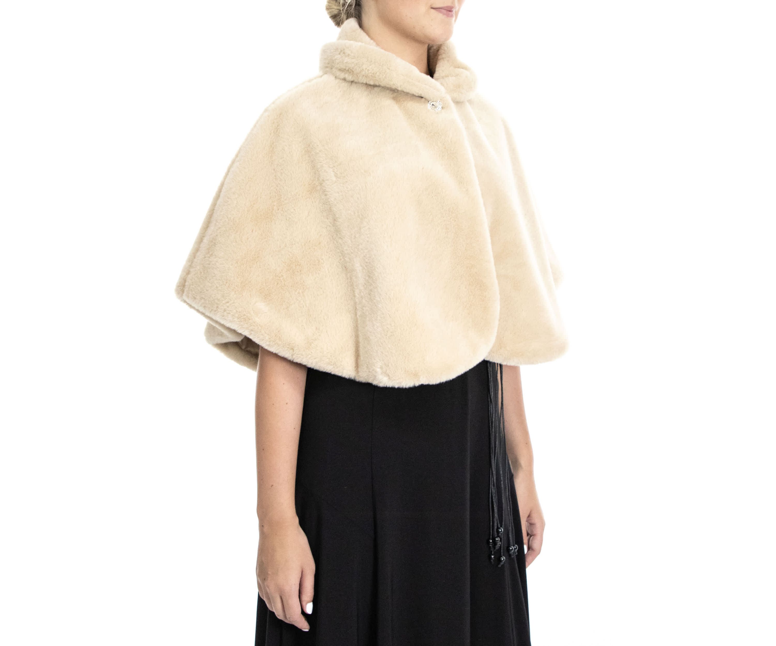 Nina Leonard Faux fur caplet | Belk