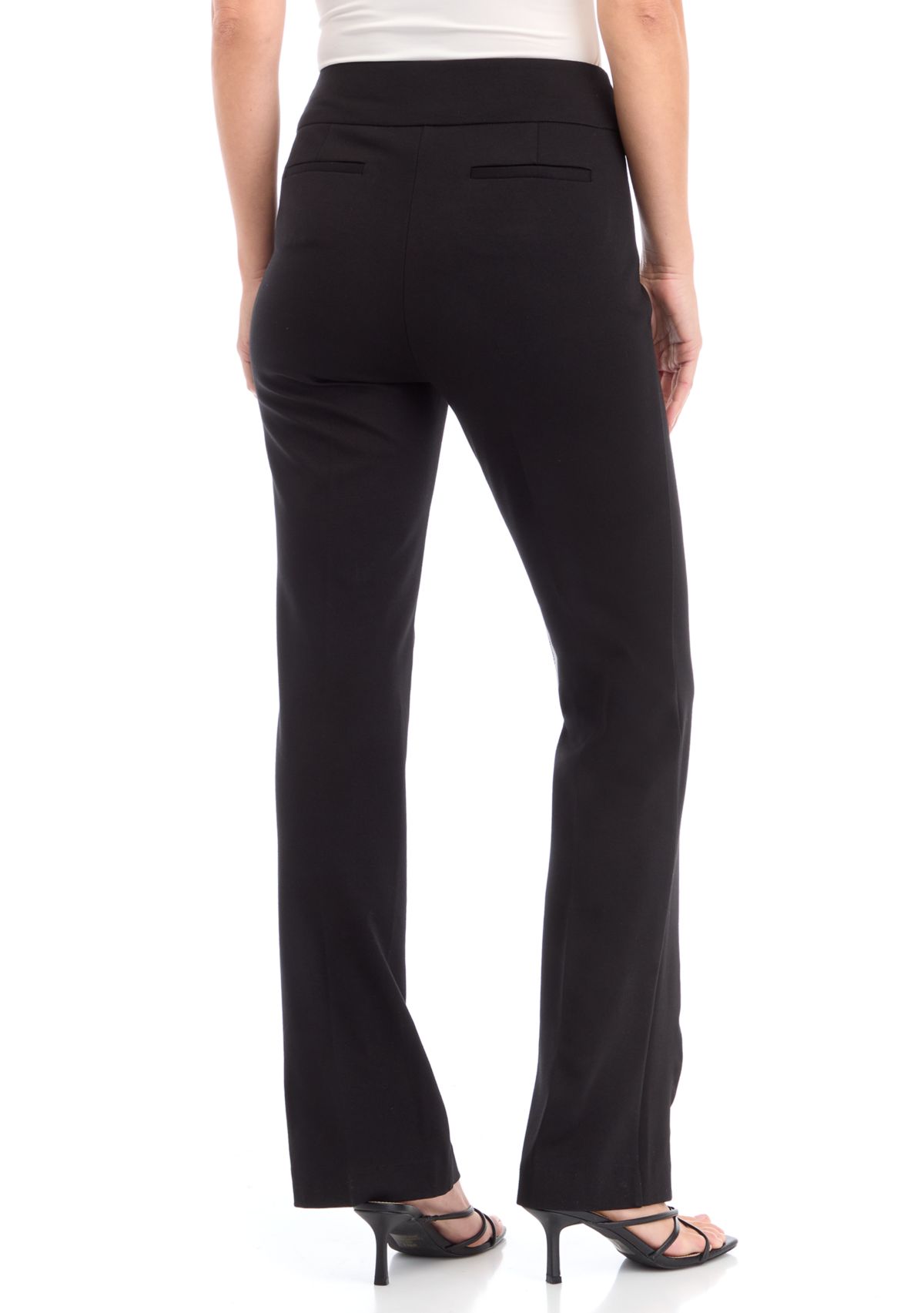 AK Anne Klein Petite Pull On Side Tab Trousers | Belk