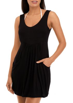Slub V-Neck Swim Cover Up | belk