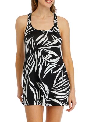 J Valdi Leaf Print Swim Cover Up Dress | belk