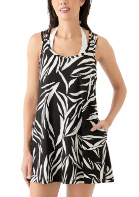 J Valdi Sleeveless Printed Macrame Cross Back Swim Cover Up | belk