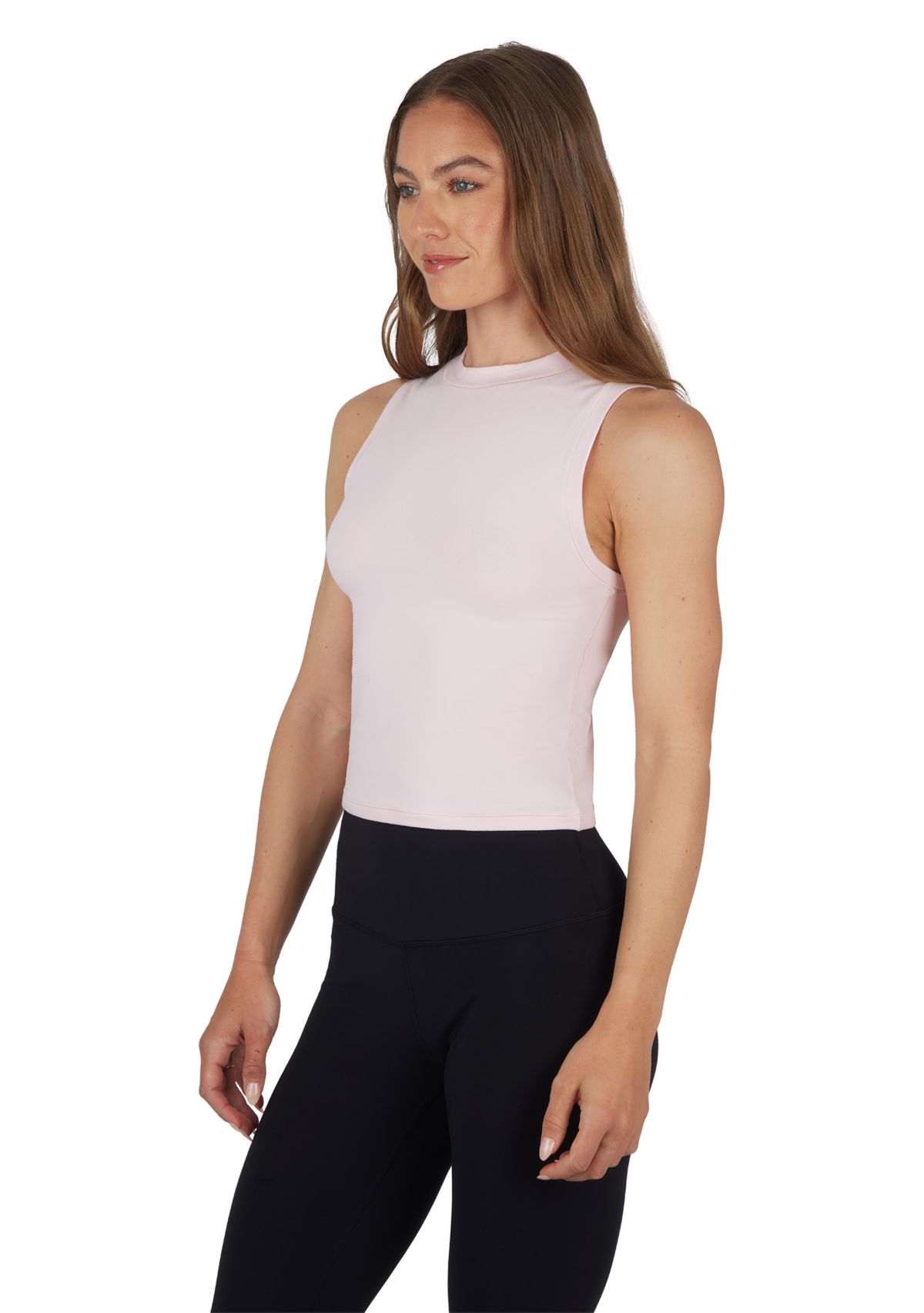 Yogalicious Airlite Melissa Mock Neck Cropped Tank Top | Belk