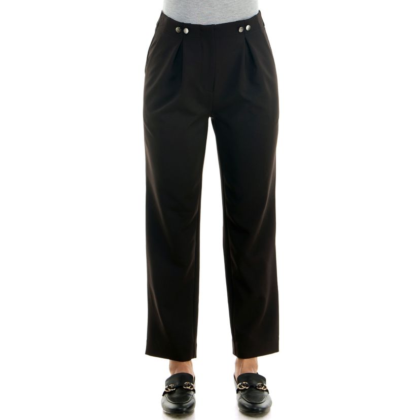 Nicole Miller Stretch crepe zip front trouser with pleat detail | Belk