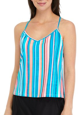 N Seaside Shore Centered Tankini Swim Top | belk