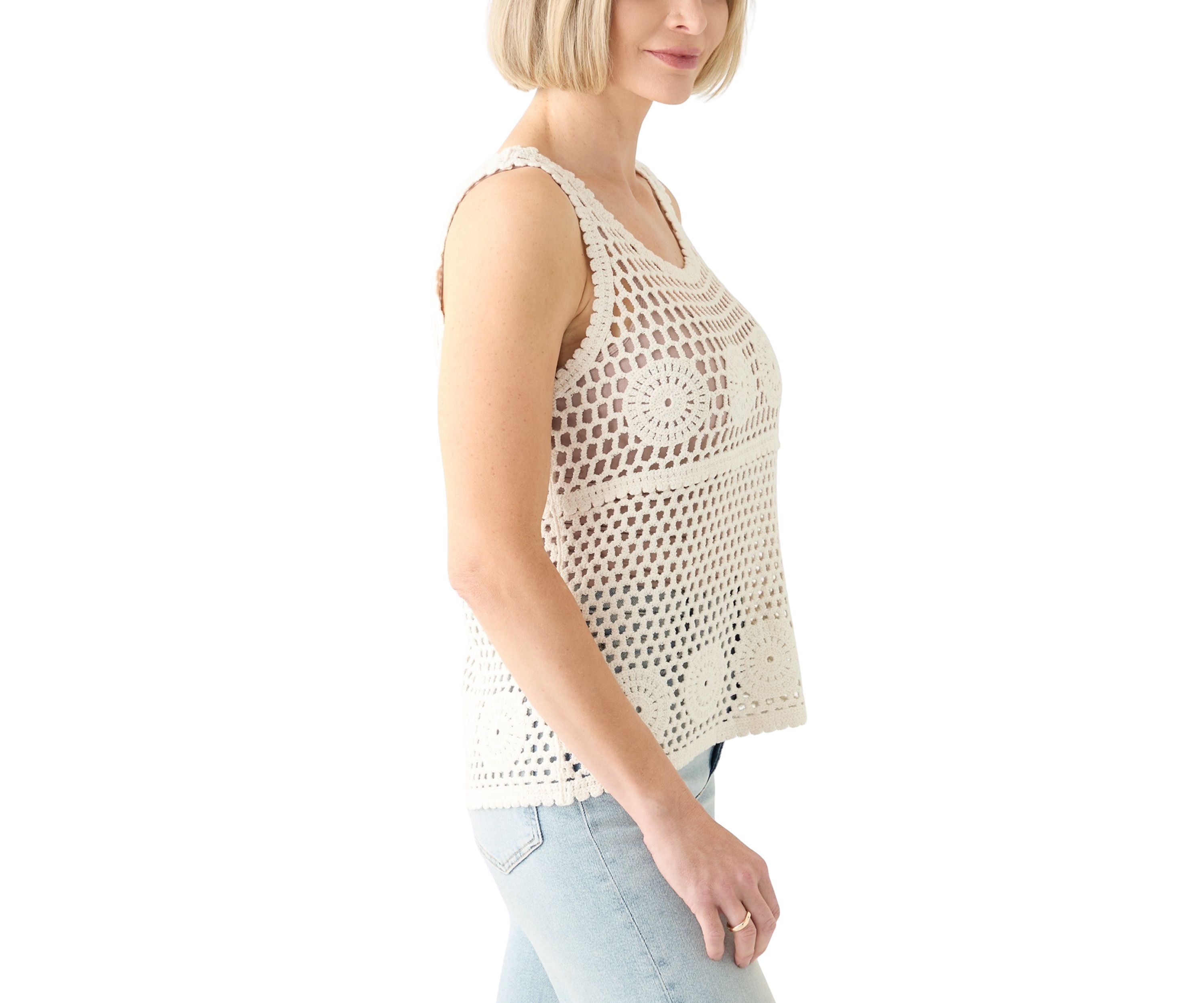 Ultra Pink Women's Crochet Tank Top | Belk