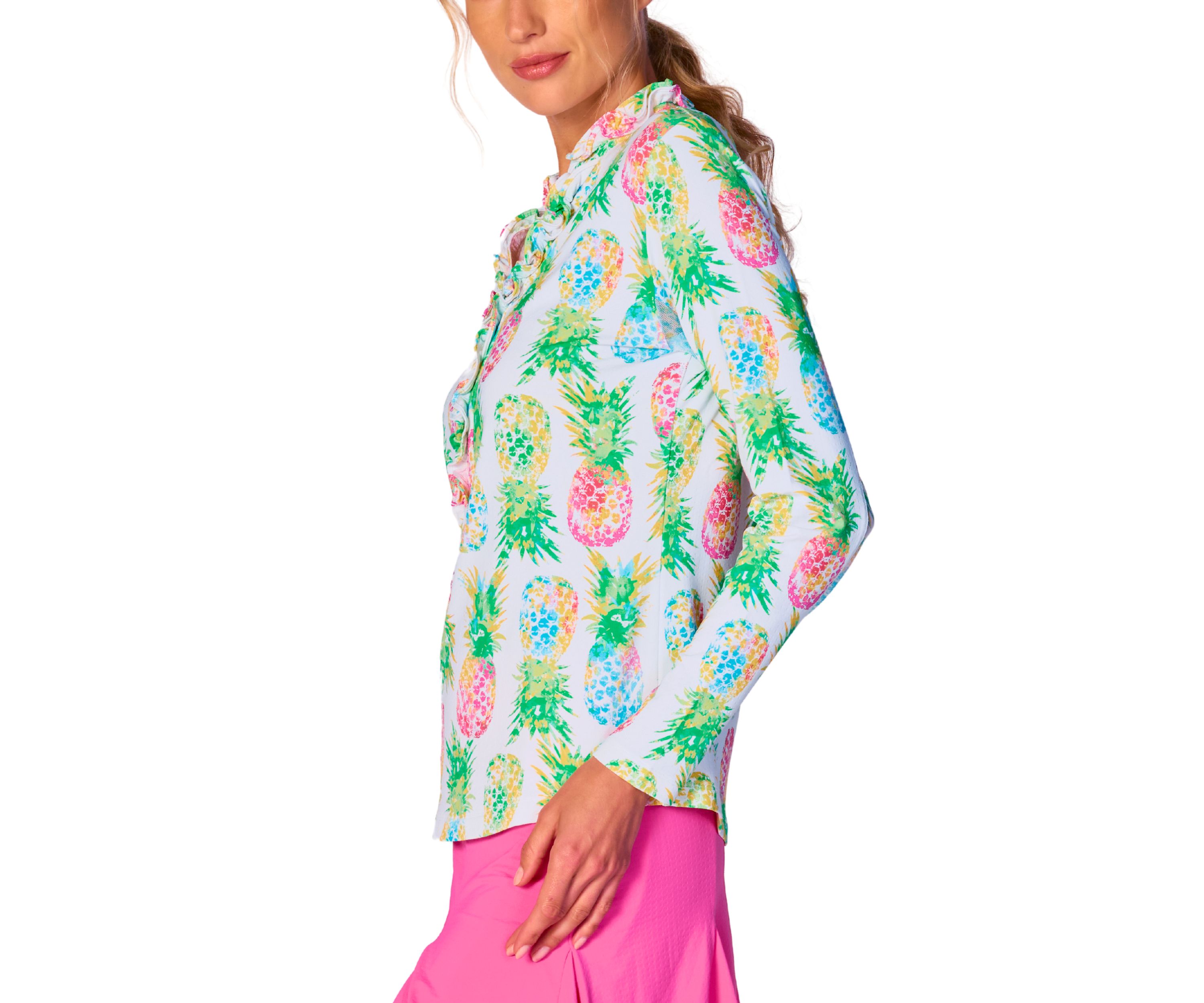 G LIFESTYLE Long Sleeve Double Ruffle Top | Belk