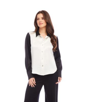 Karen Kane Colorblock Shirt | belk
