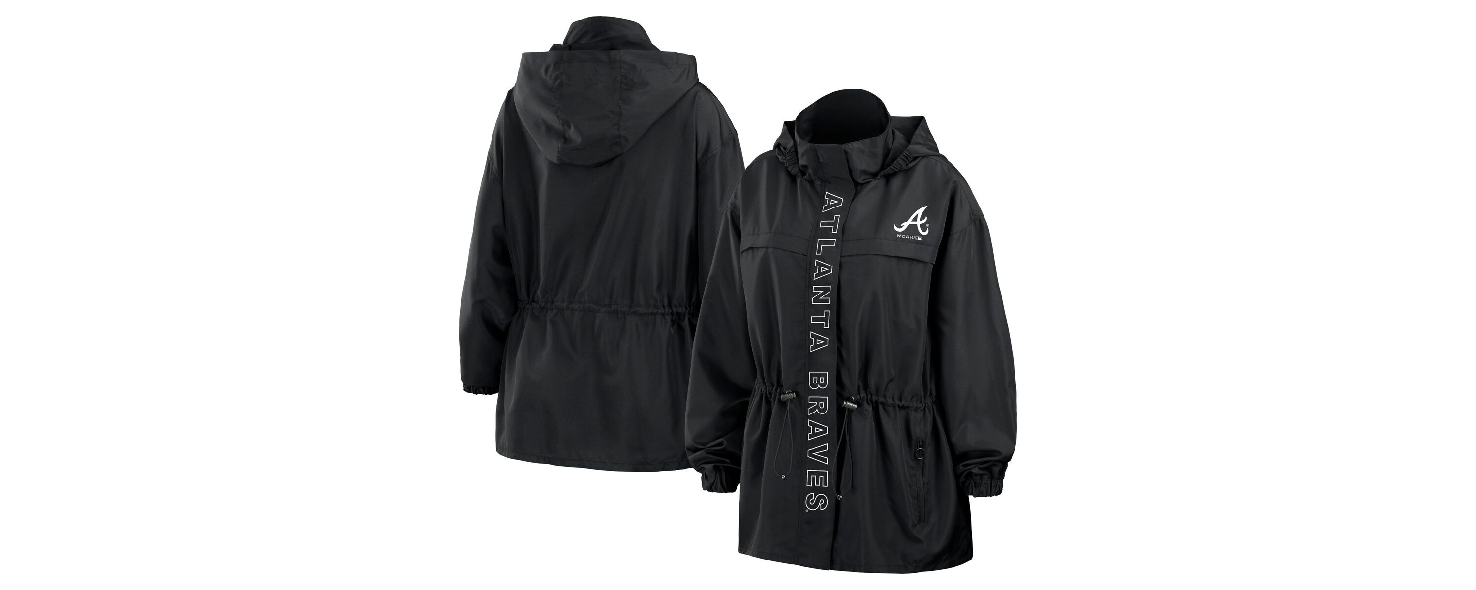 WEAR by Erin Andrews MLB Atlanta Braves Full-Zip Windbreaker Hoodie ...