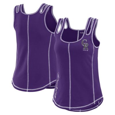 WEAR by Erin Andrews MLB Colorado Rockies Contrast Stitch Tank Top | Belk