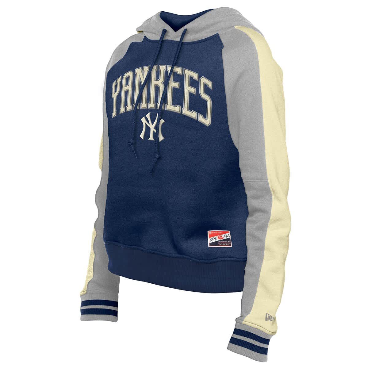 New Era MLB New York Yankees Throwback Cropped Raglan Pullover Hoodie ...