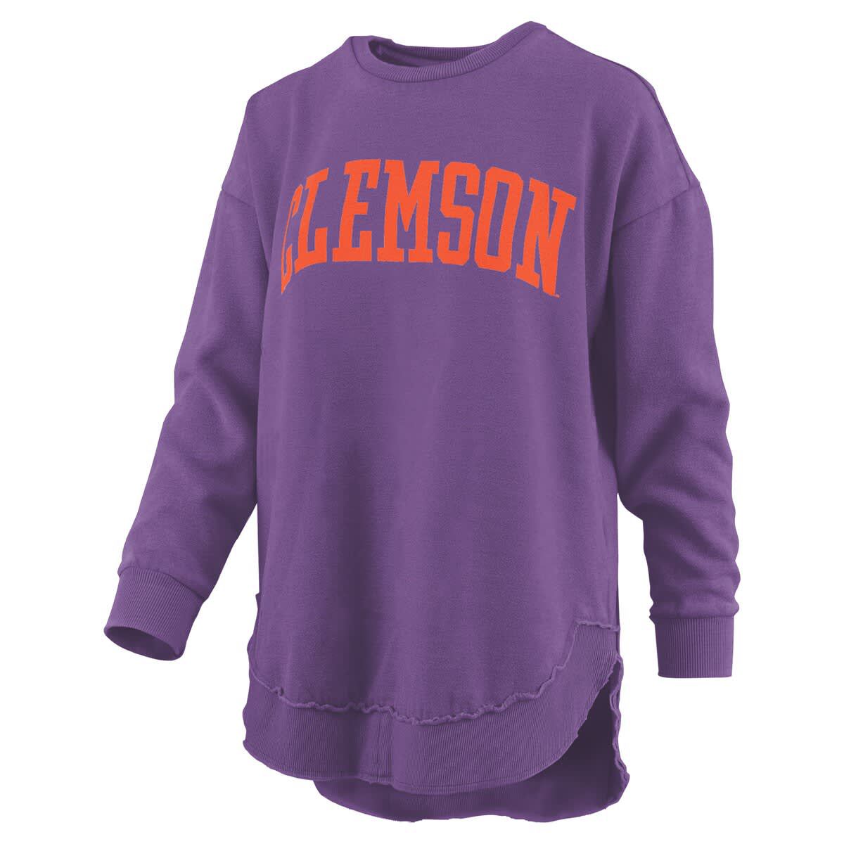 Pressbox NCAA Clemson Tigers Melange Poncho Vintage Fleece Long Sleeve ...