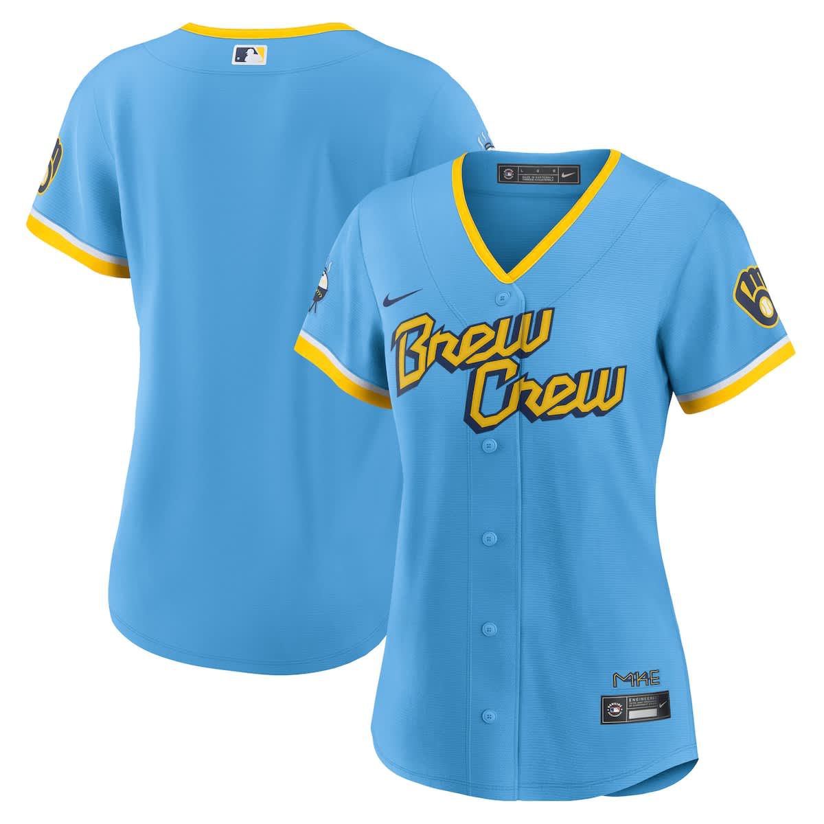 Nike® MLB Nike Powder Milwaukee Brewers City Connect Replica Team ...