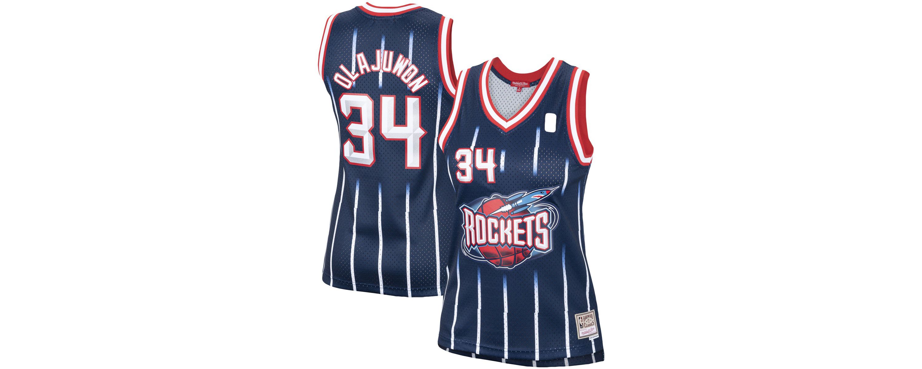 Mitchell & Ness NBA Hakeem Olajuwon Houston Rockets Hardwood Classics ...