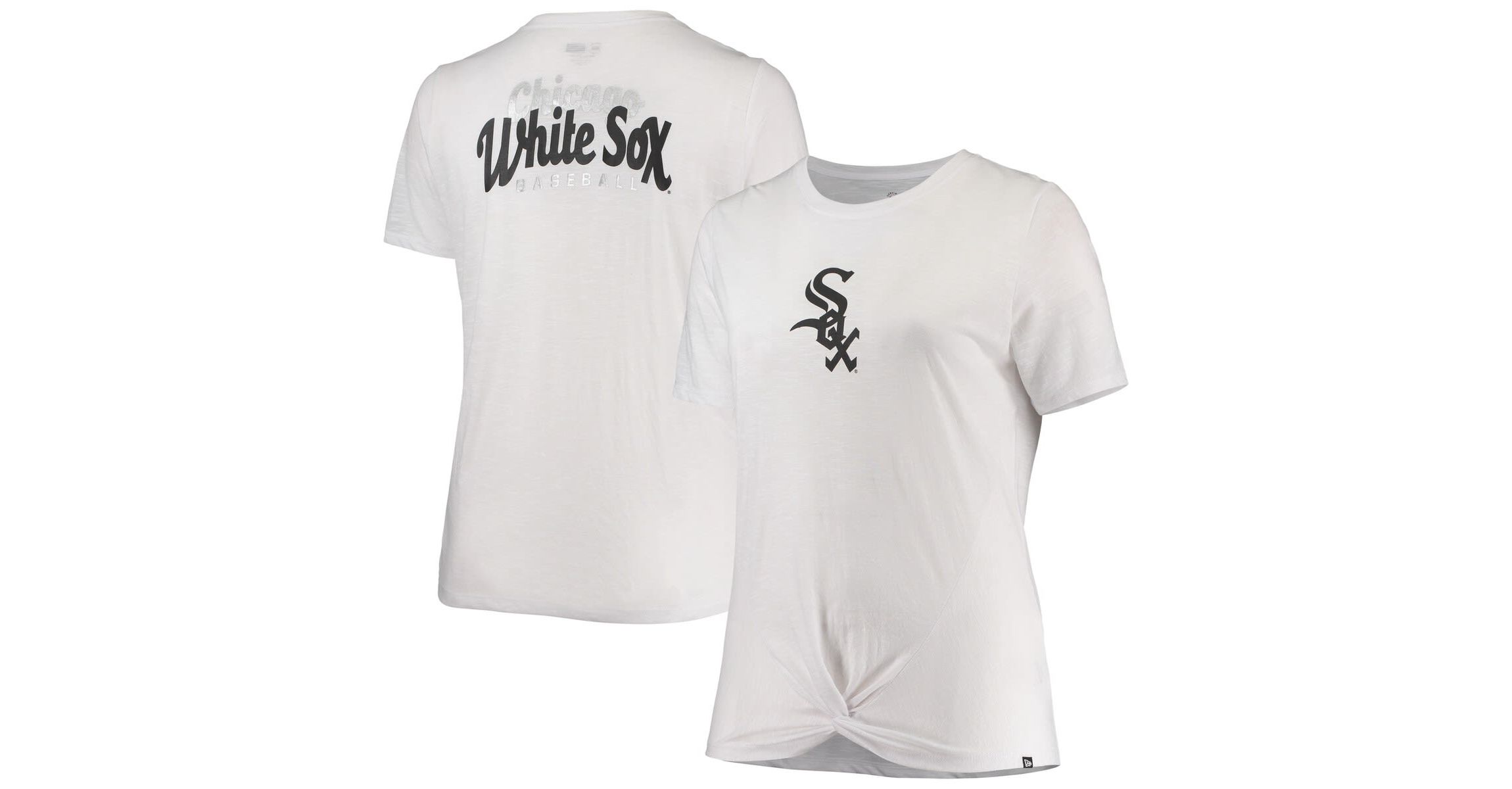 New Era Chicago White Sox MLB Chicago Sox Plus Size 2-Hit Front Knot T ...