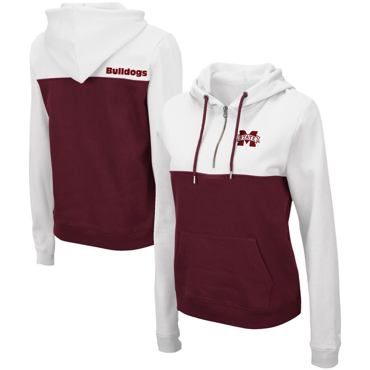 Colosseum NCAA Mississippi State Bulldogs Aidan Lightweight Half-Zip ...