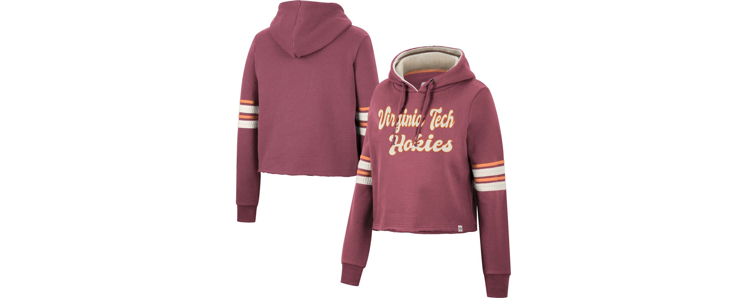 Colosseum NCAA Virginia Tech Hokies Retro Cropped Pullover Hoodie | Belk