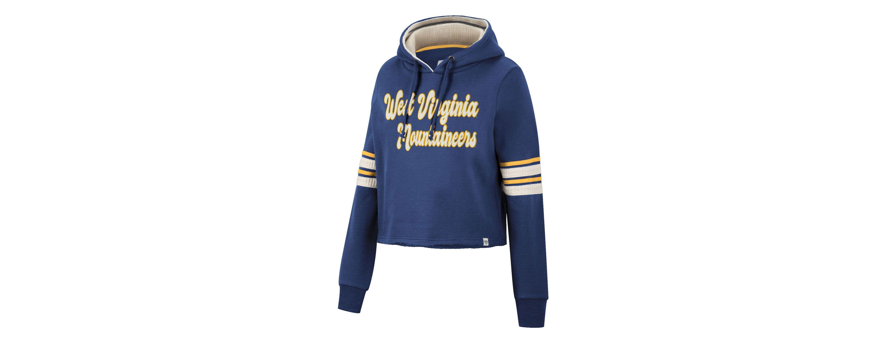 Colosseum NCAA West Virginia Mountaineers Retro Cropped Pullover Hoodie ...