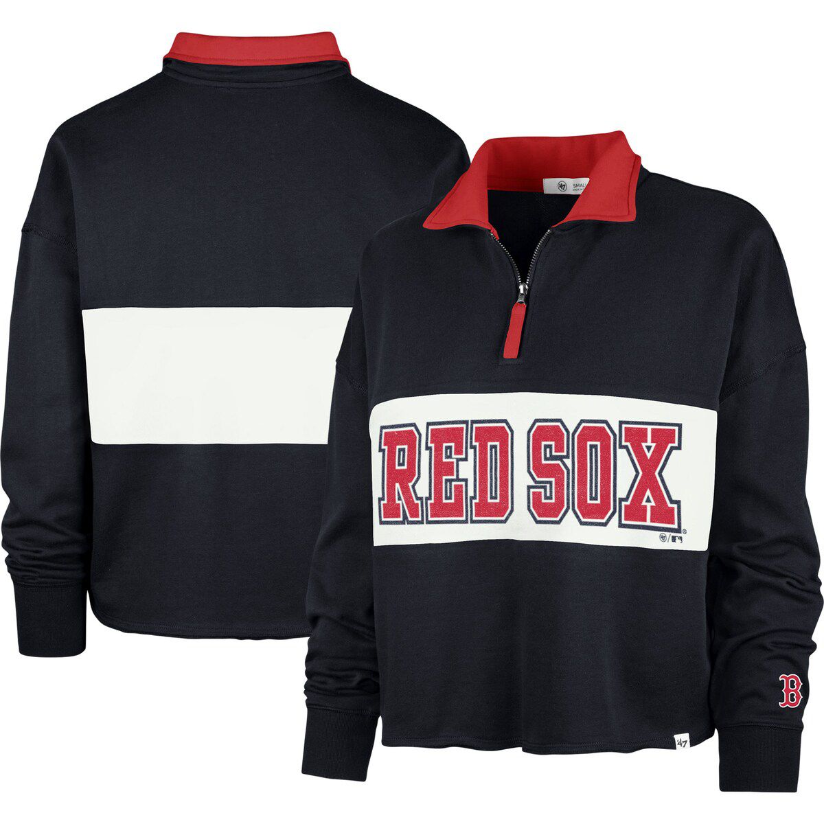 '47 Boston Red Sox MLB Boston Sox Remi Quarter-Zip Cropped Top | Belk