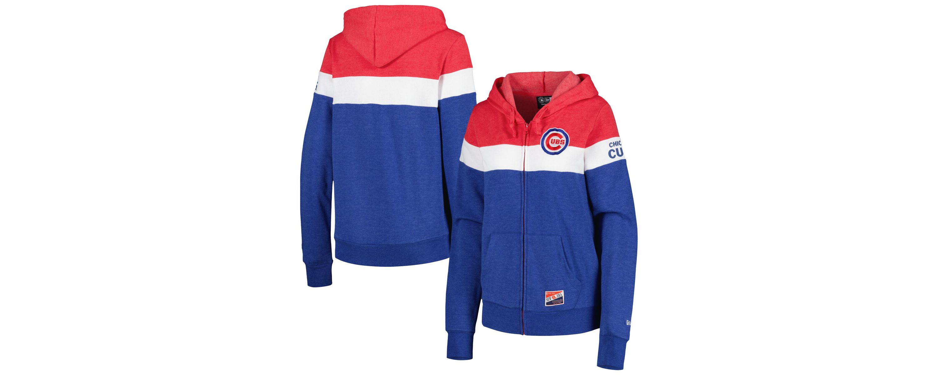 New Era MLB Chicago Cubs Colorblock Full-Zip Hoodie Jacket | Belk