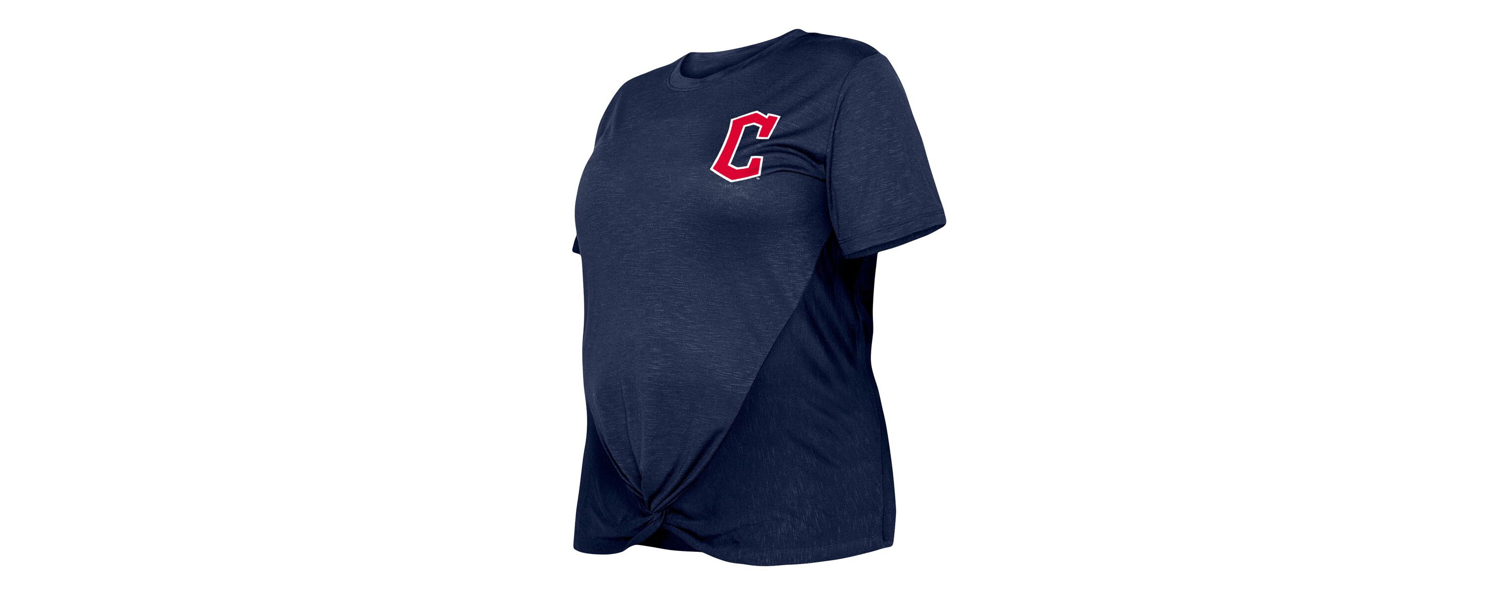 New Era MLB Cleveland Guardians Plus Size Two-Hit Front Knot T-Shirt | Belk
