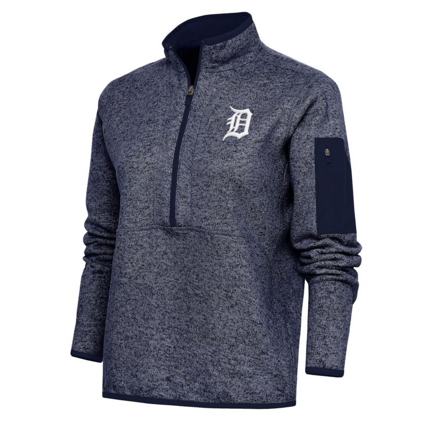 Antigua MLB Detroit Tigers Logo Fortune Quarter-Zip Pullover Jacket | Belk