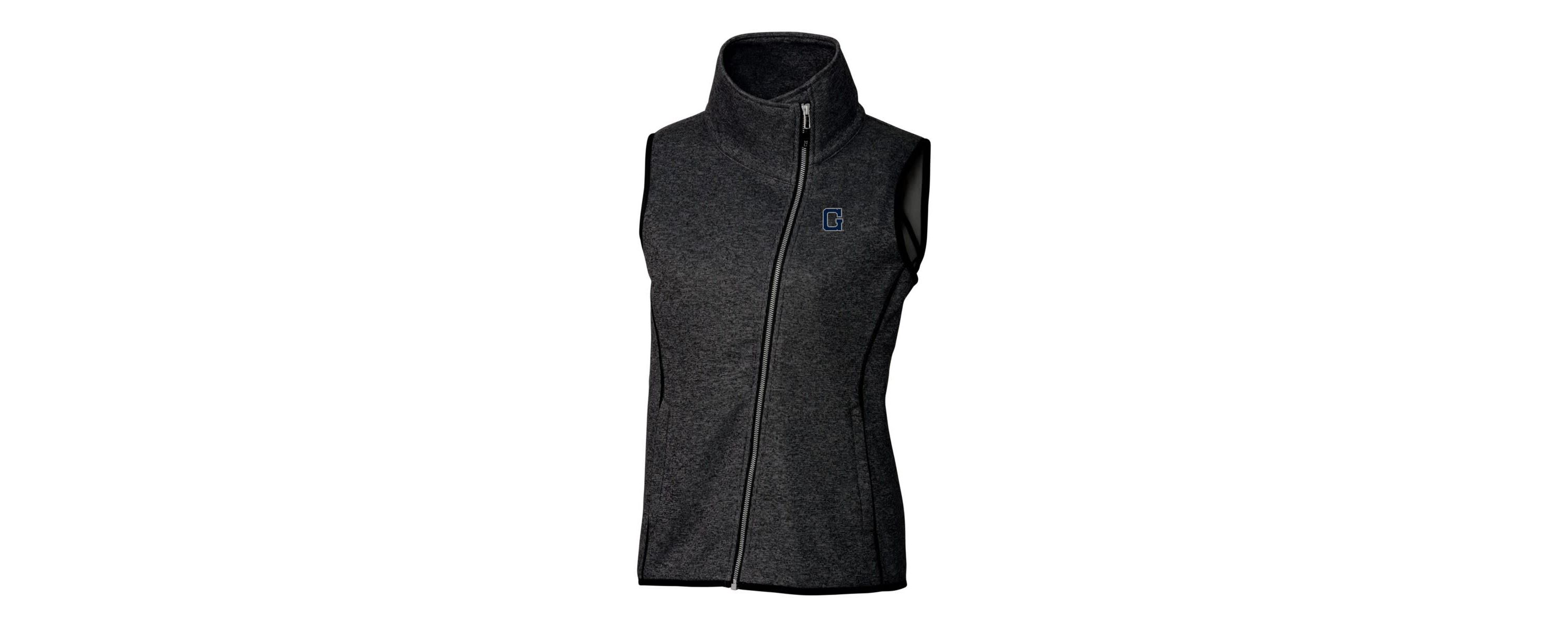 Cutter & Buck NCAA Georgetown Hoyas Mainsail Sweater-Knit Full-Zip Vest ...