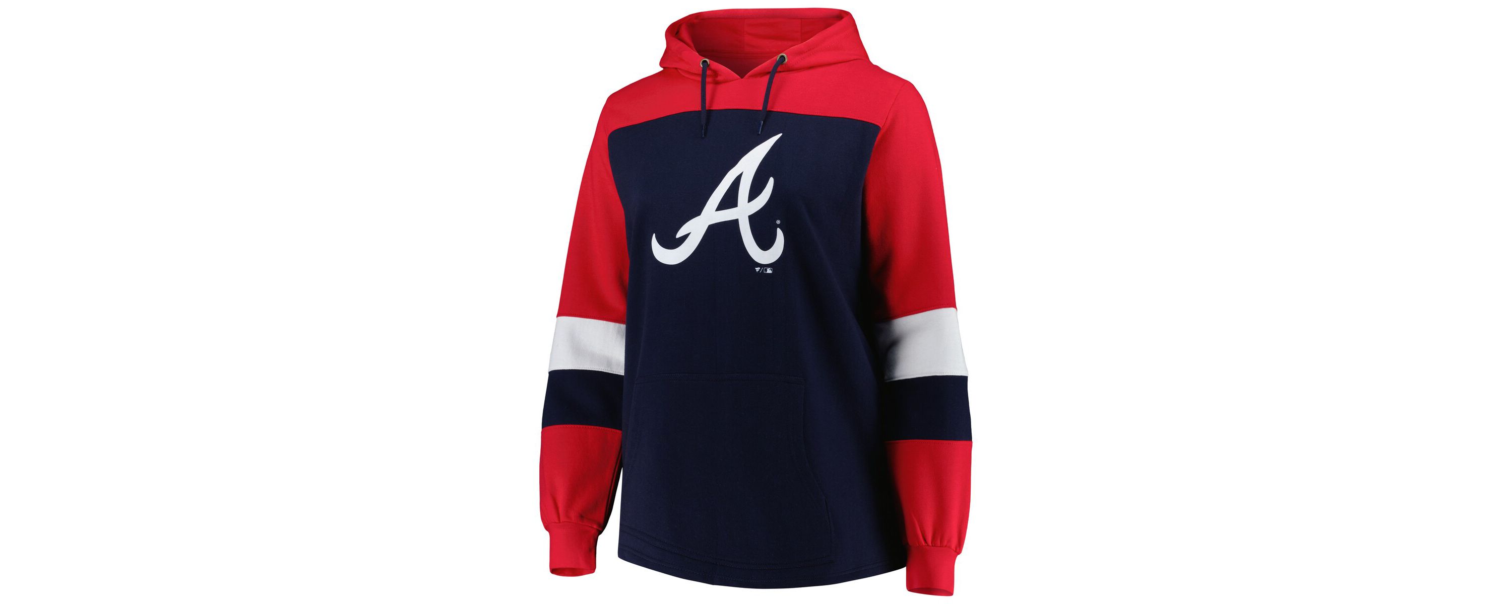 Profile MLB Atlanta Braves Plus Size Colorblock Pullover Hoodie | Belk