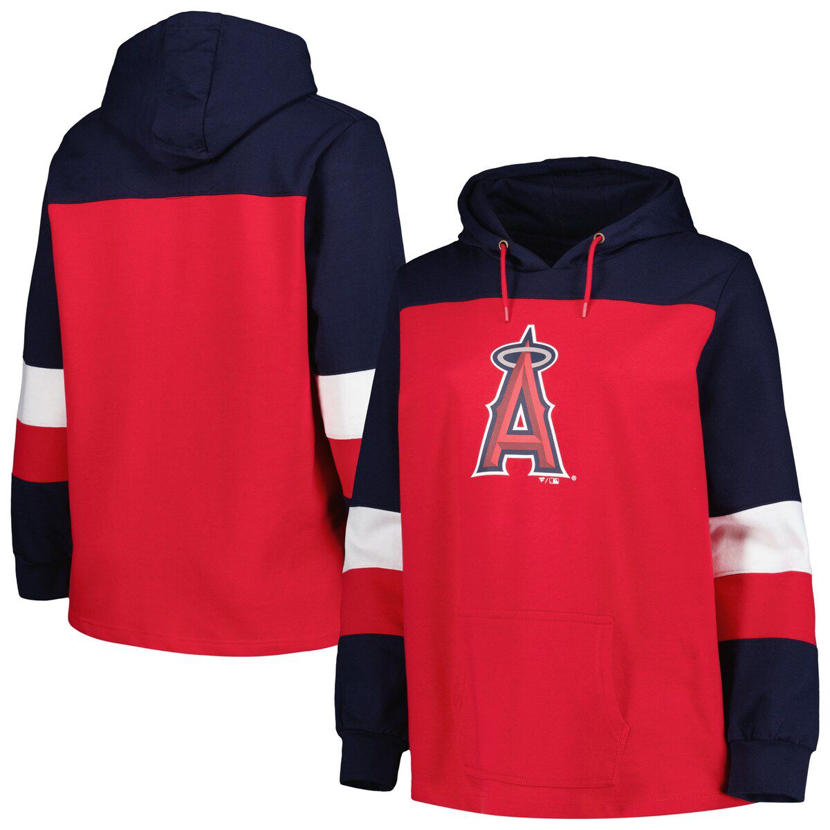 Profile MLB Los Angeles Angels Plus Size Colorblock Pullover Hoodie | Belk