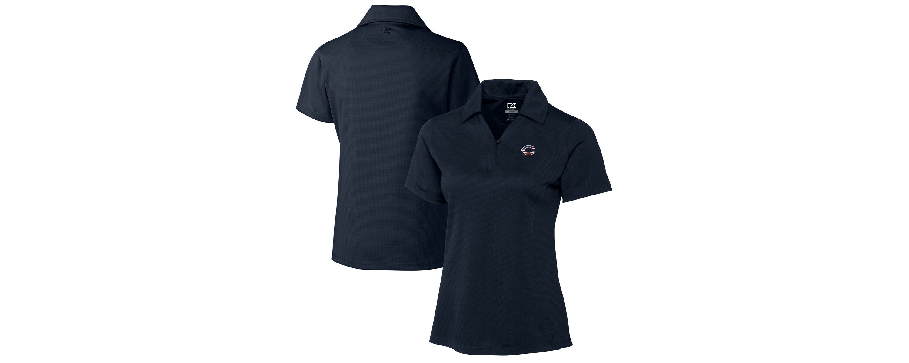 Cutter & Buck MLB Cincinnati Reds Americana Logo DryTec Genre Textured ...