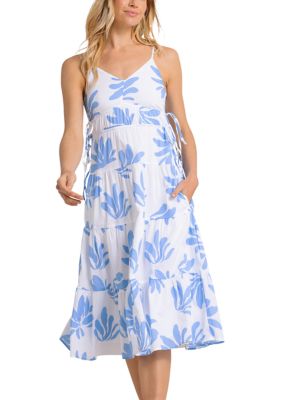 Southern Tide Raquel Luxe Leafy Midi Dress | belk