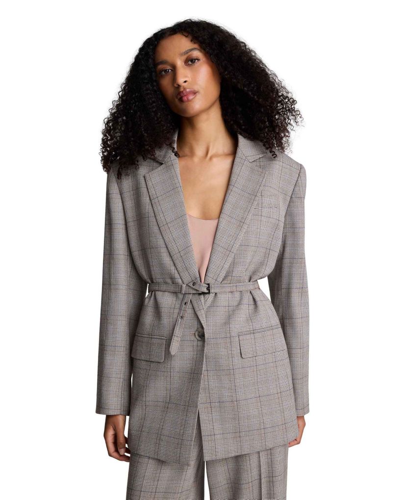 Kenneth Cole One Button Jacket with Belt | Belk
