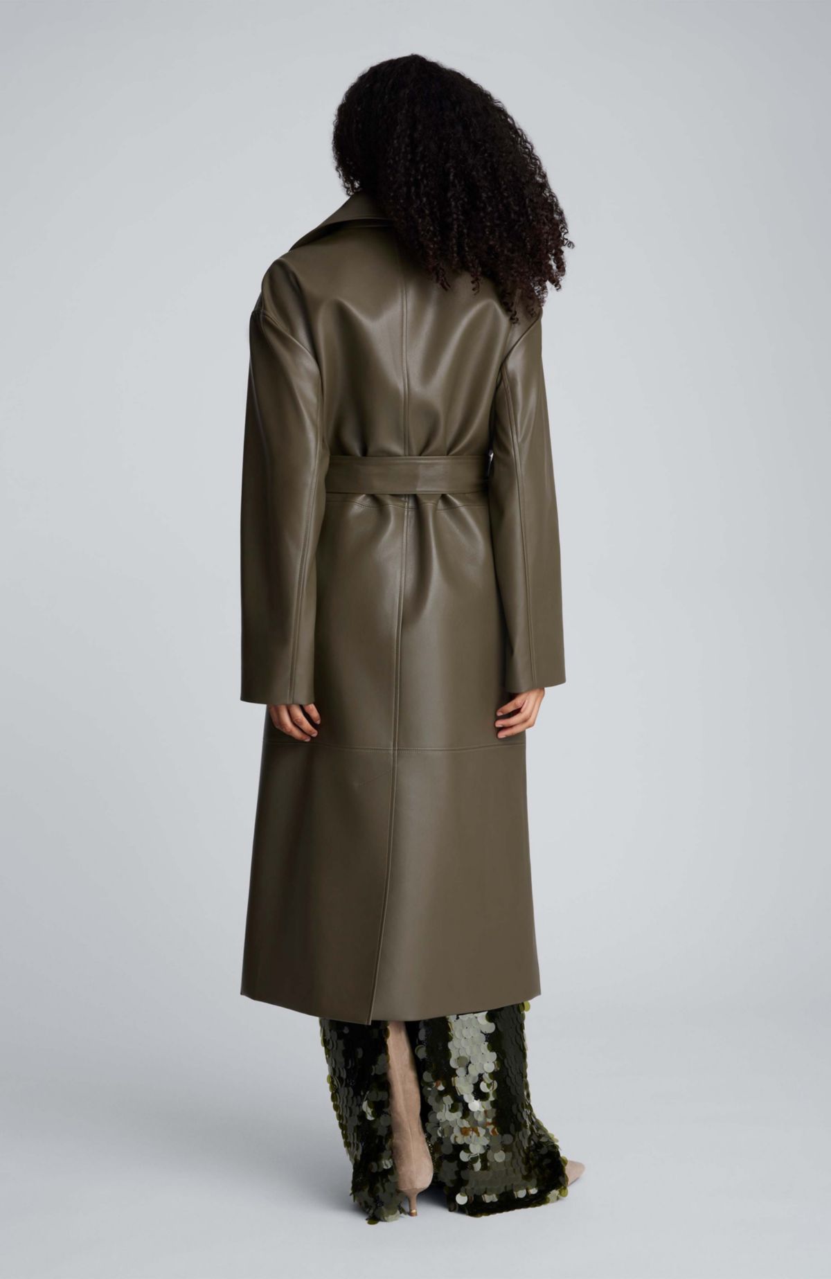 Kenneth Cole Seamed Vegan Leather Trench | Belk