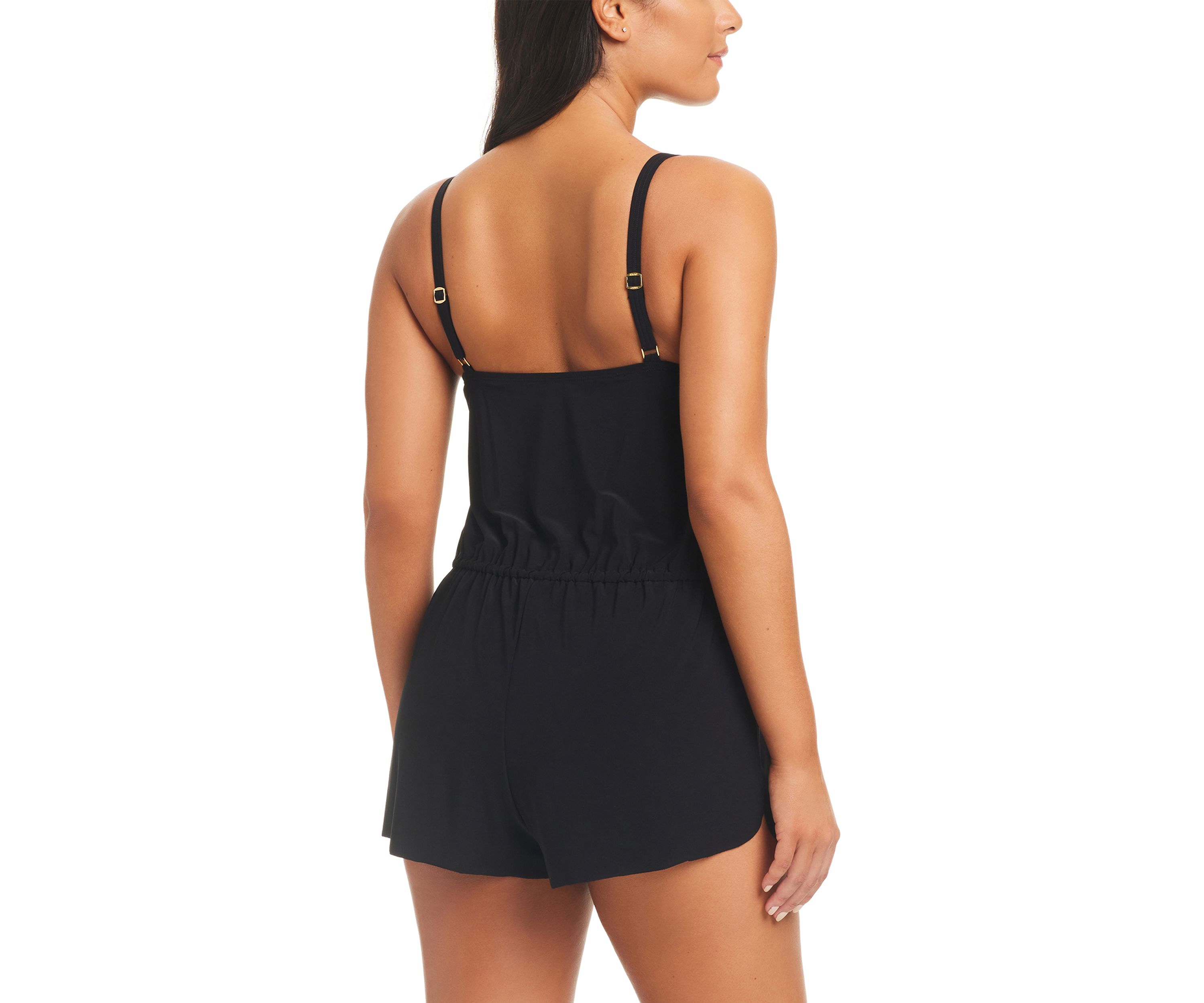 Beyond Control Solid Essentials Swim Romper | Belk