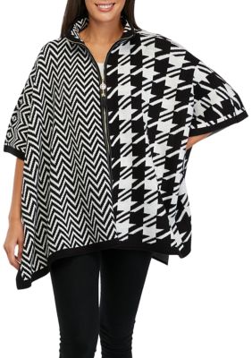 Anne Klein Women's Pattern Zip Front Cape | belk