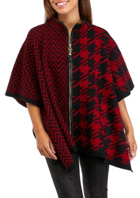 Anne Klein Petite Pattern Zip Front Cape | belk