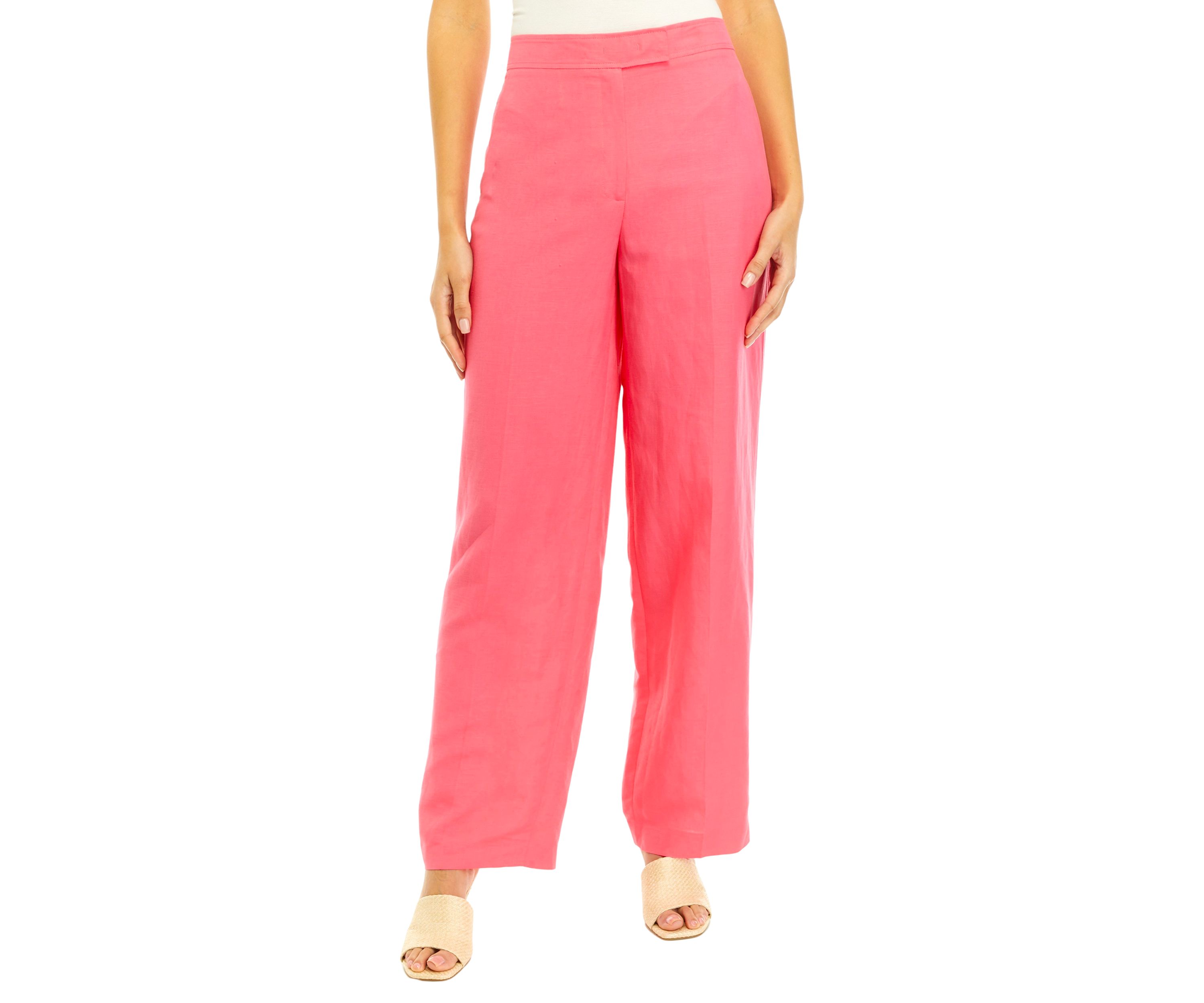 Anne Klein Women's Fly Front Wide Leg Trouser Pants | Belk