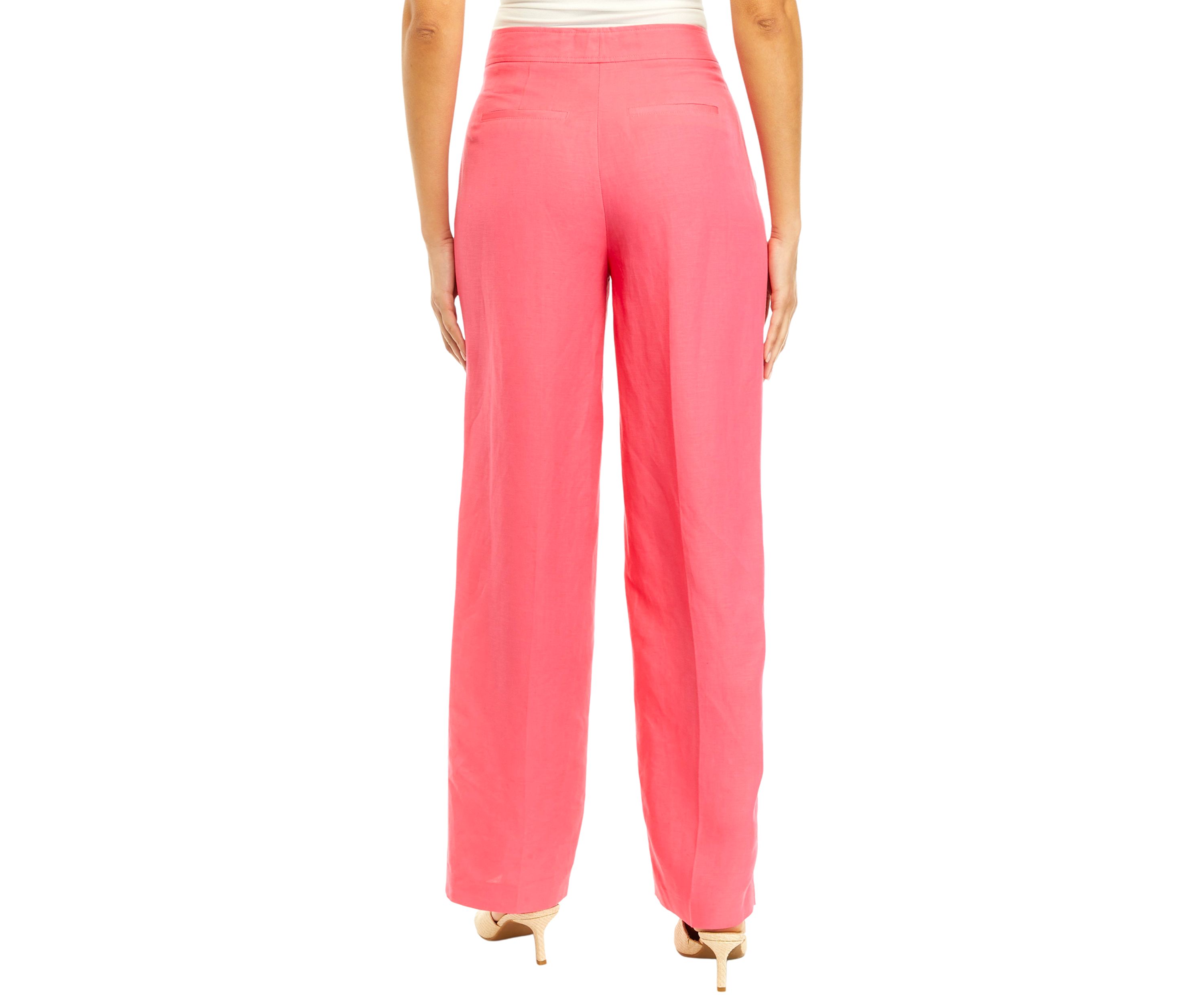 Anne Klein Women's Fly Front Wide Leg Trouser Pants | Belk