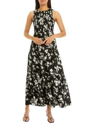 Anne Klein Women's Sleeveless Smocked Printed Dress | belk