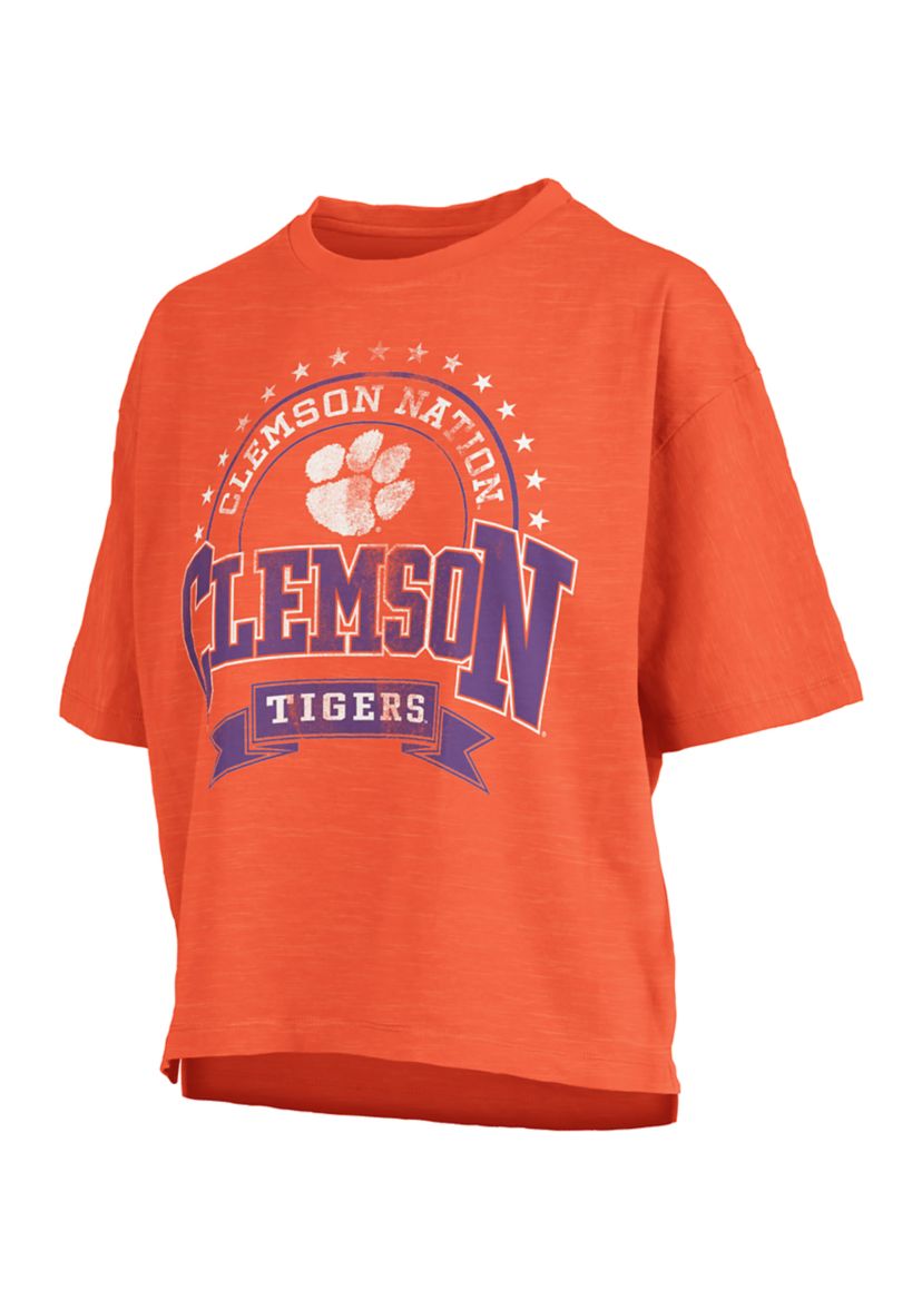 Pressbox NCAA Clemson Tigers Captain Motley Crew Neck Top | Belk