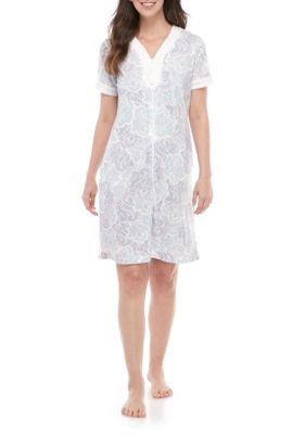 Miss Elaine Cottonessa Short Zip Robe | belk