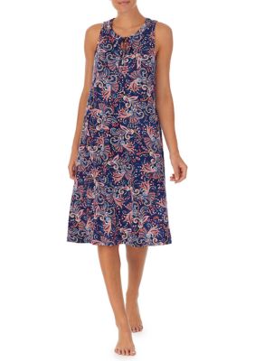 Ellen Tracy Womens Sleeveless Midi Nightgown Belk