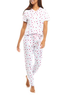 Jaclyn Intimates Dotted 2 Piece Pajama Set | belk