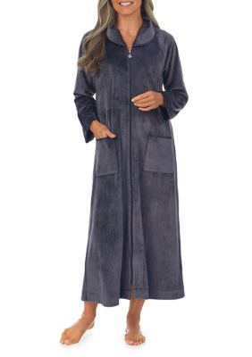 Eileen West Women's Velour Long Sleeve Zip Robe | belk